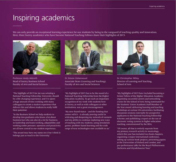 Dr Christopher Wiley is profiled in the University of Surrey’s Annual ...